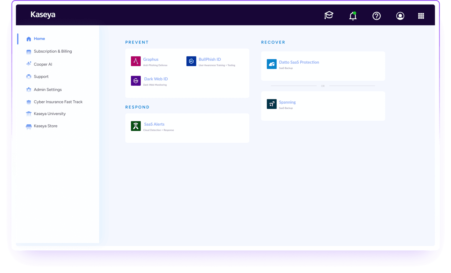 Kaseya 365 User: User-Targeted Threat Prevention & Recovery