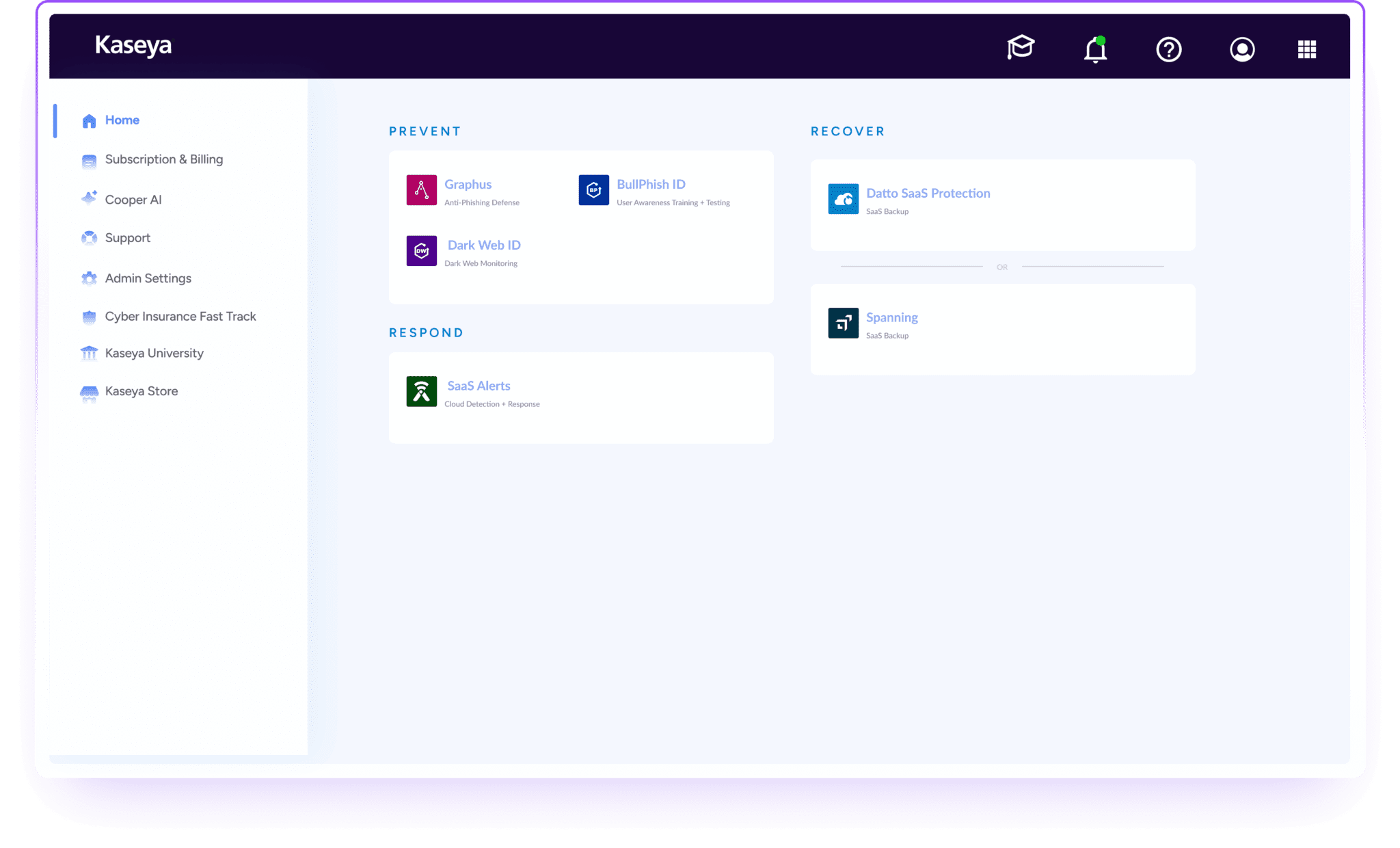 Kaseya 365 User: User-Targeted Threat Prevention & Recovery