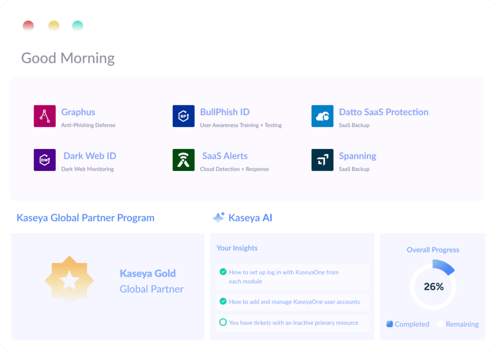 Kaseya 365 User: User-Targeted Threat Prevention & Recovery