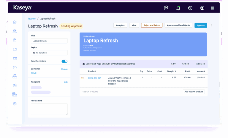 Kaseya 365 Ops: IT Operations and Business Management