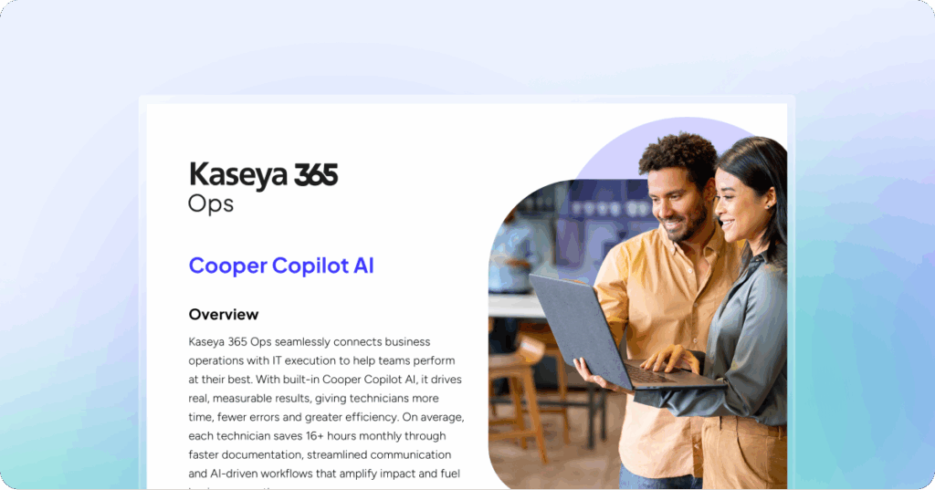 Kaseya 365 Ops Cooper Copilot AI Features - Kaseya
