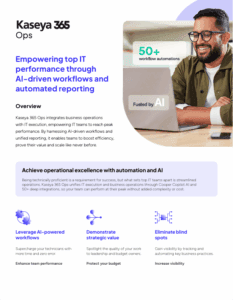 Kaseya 365 Ops for IT Teams - Kaseya